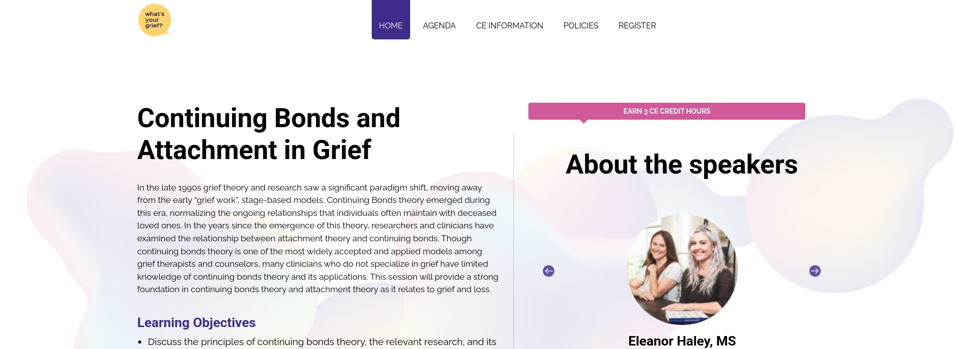 Continuing Bonds and Attachment in Grief